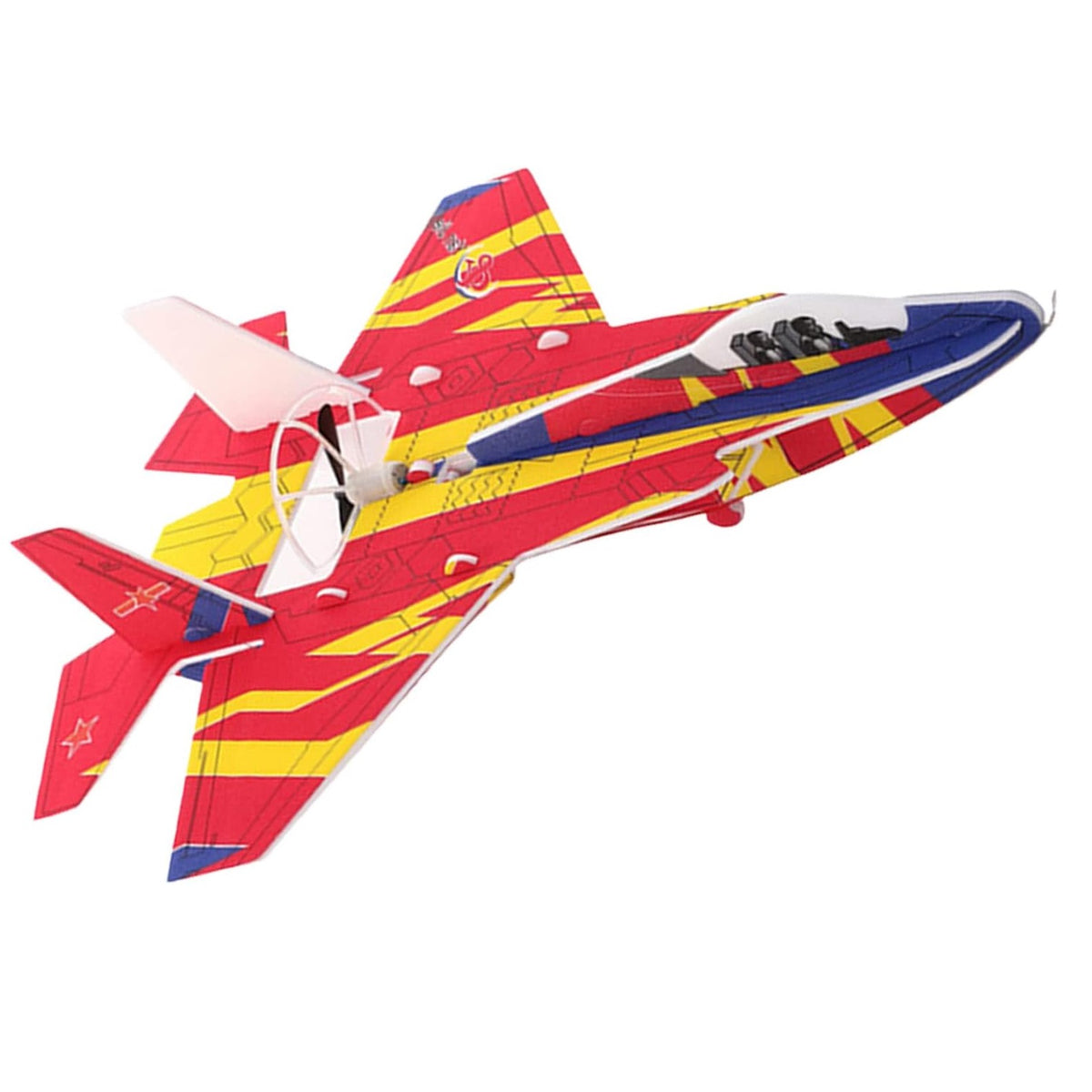 Avión Armable Juguete Planeador YJ035 Carga USB Rojo – eTechy SAS